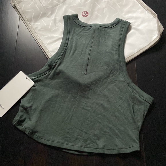 lululemon athletica | Tops | Lululemon Hold Tight Cropped Tank In Dark ...